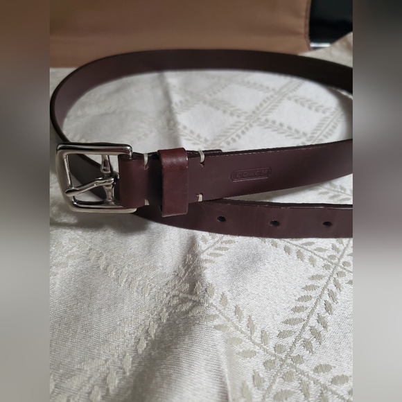 Coach | Accessories | Coach Womens Large Brown Leather Belt Wide | Poshmark
